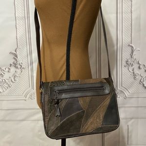 No Brand | Bags | Vintage Leather Patchwork Crossbodyshoulder Bag ...